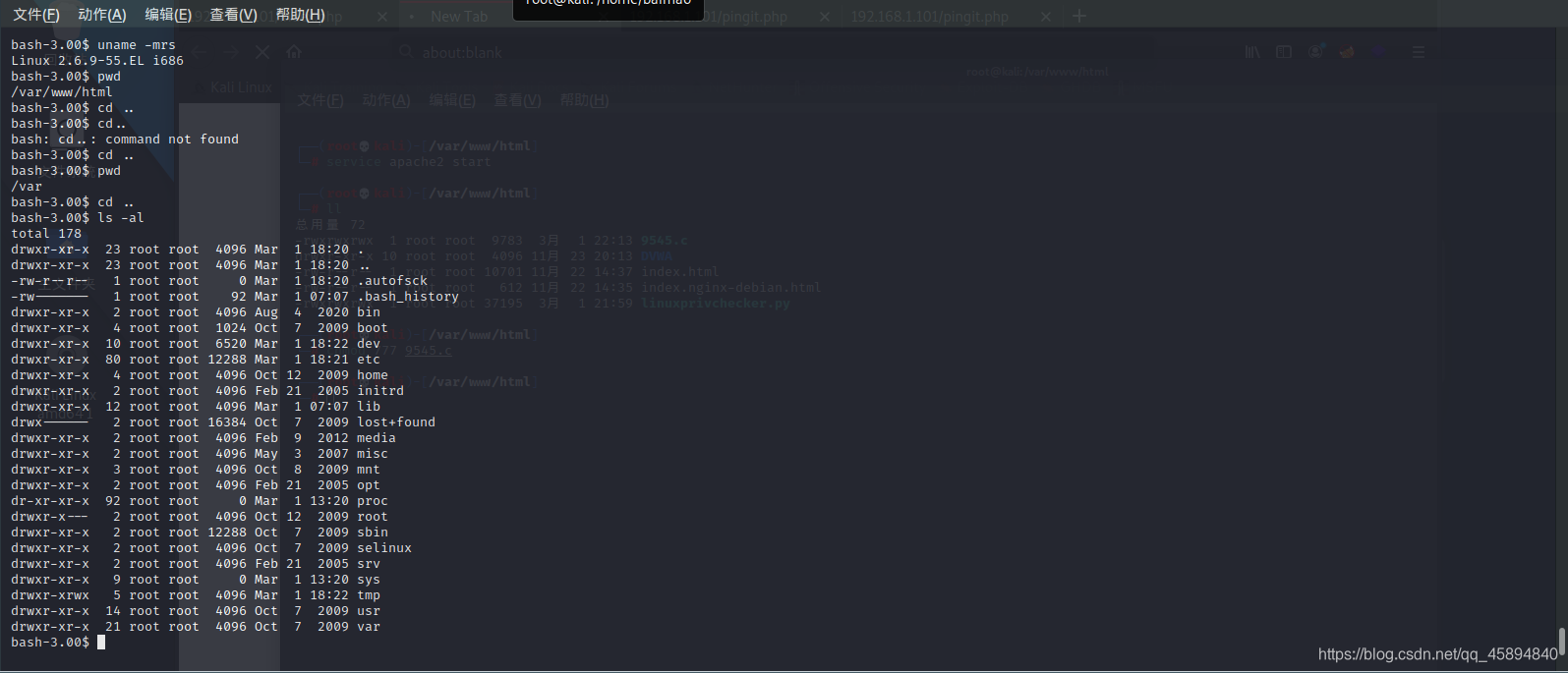 VulnHub Kioptrix Level 2进行渗透测试的总结与过程_kioptrix level 2 nat-CSDN博客