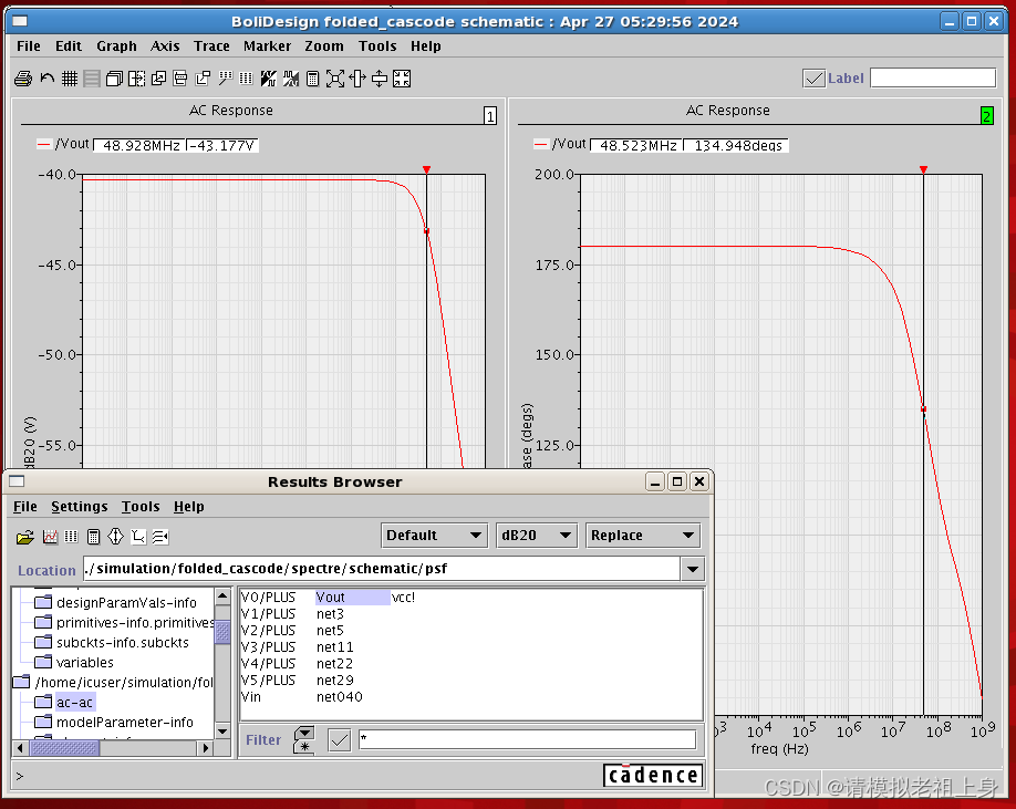 virtuoso IC5141 实验三 Cascode OTA放大器设计_cascode放大器-CSDN博客