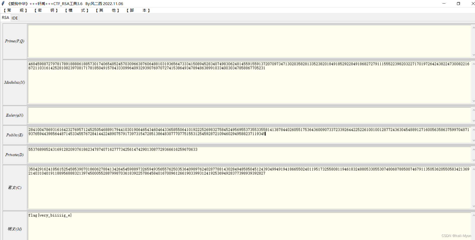 基于轩禹秒杀ctfshow-RSA_轩禹ctf rsa工具-CSDN博客