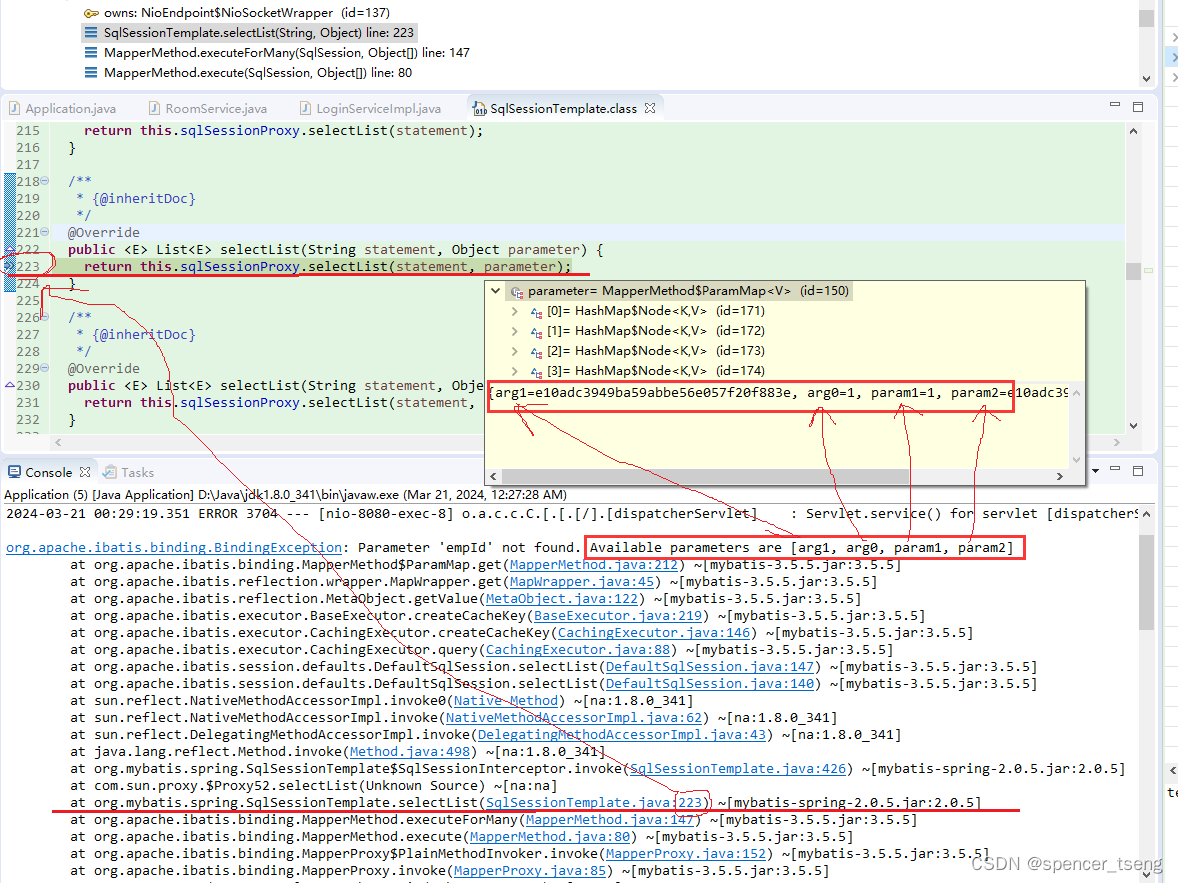 org.apache.ibatis.binding.BindingException: Parameter ‘empId‘ not found ...