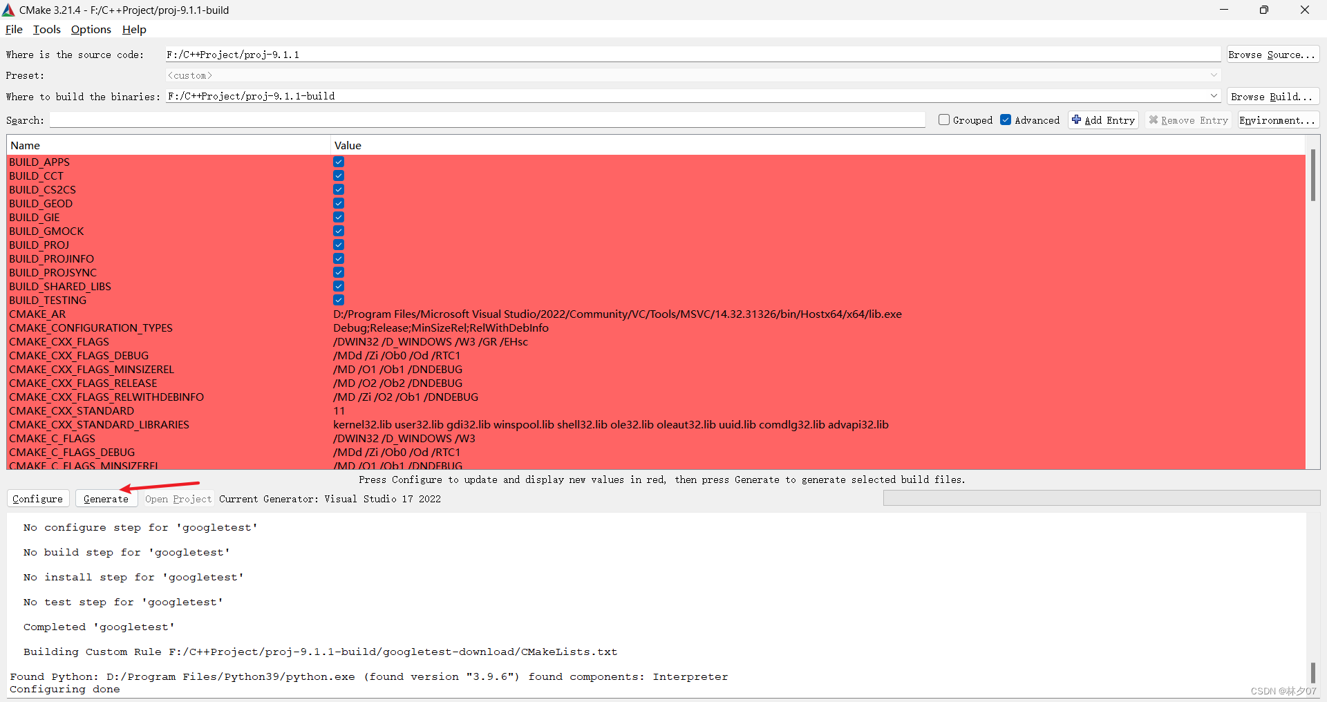 PROJ 9.1.1源码下载编译（Win10+VS2022）_proj下载-CSDN博客