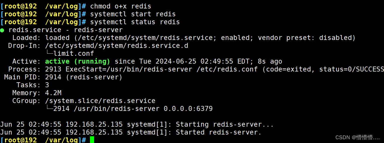 redis开机自启，出现权限不够导致日志文件无法打开Can‘t open the log file: Permission denied_can't open the log file ...