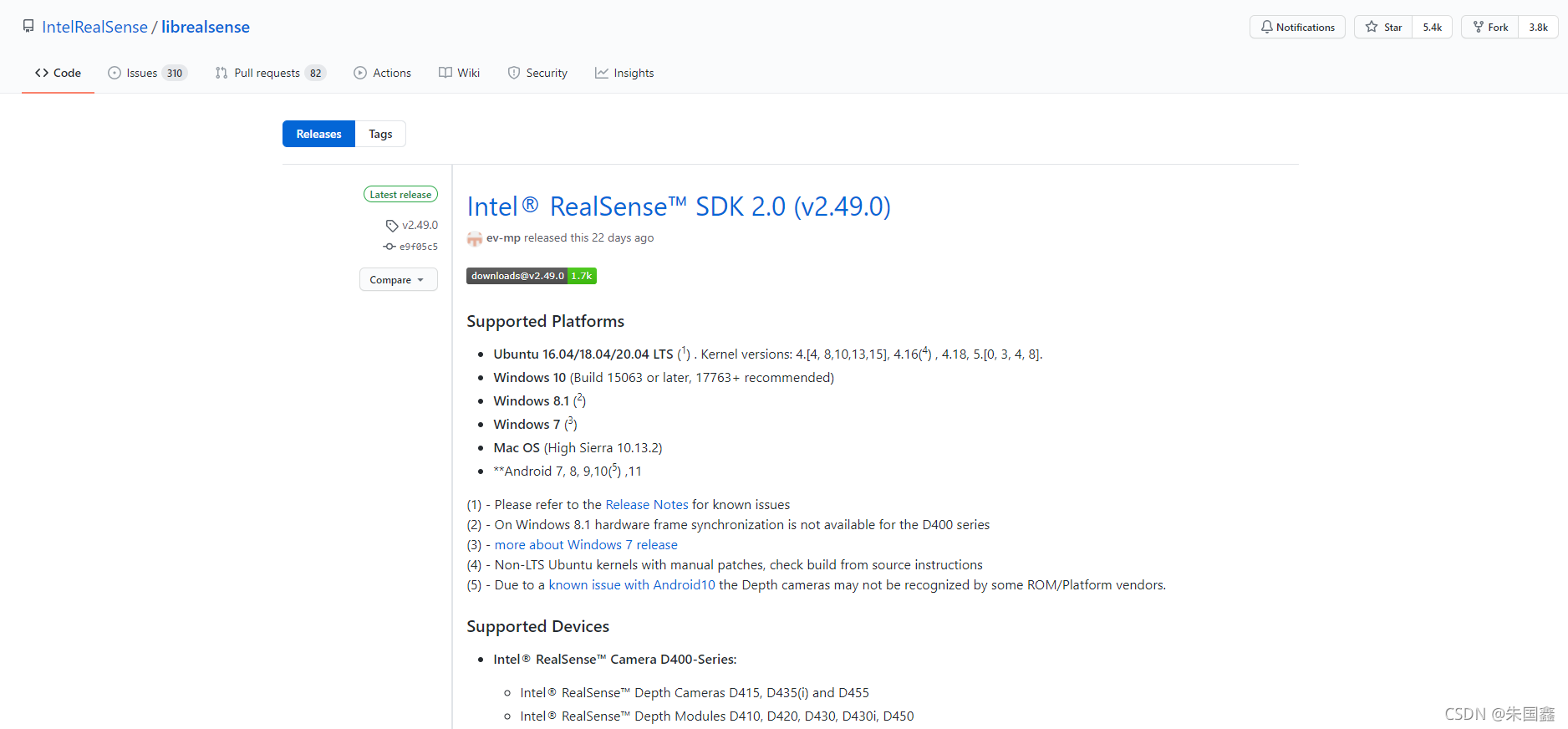 Visual Studio 配置 Intel RealSense 相机 + OpenCV 环境以及官方例程运行_windows 10 realsense-viewer下载-CSDN博客