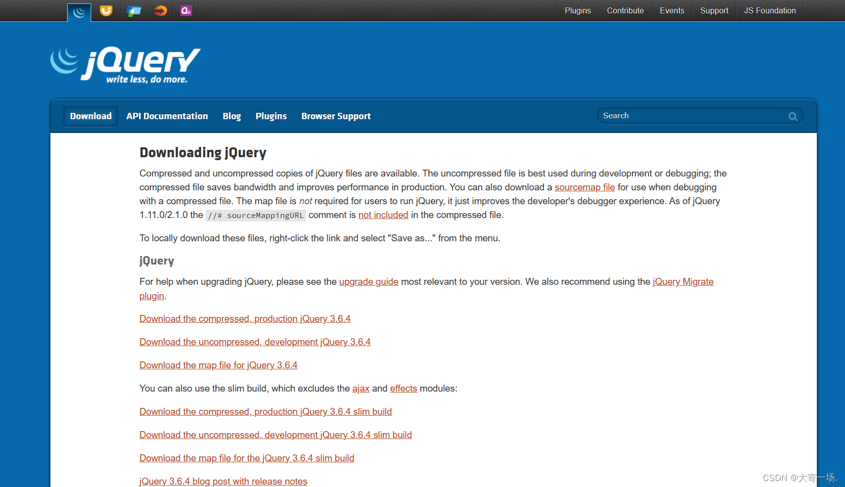 HTML+CSS+JS 学习笔记（四）———jQuery_html jquery.js-CSDN博客