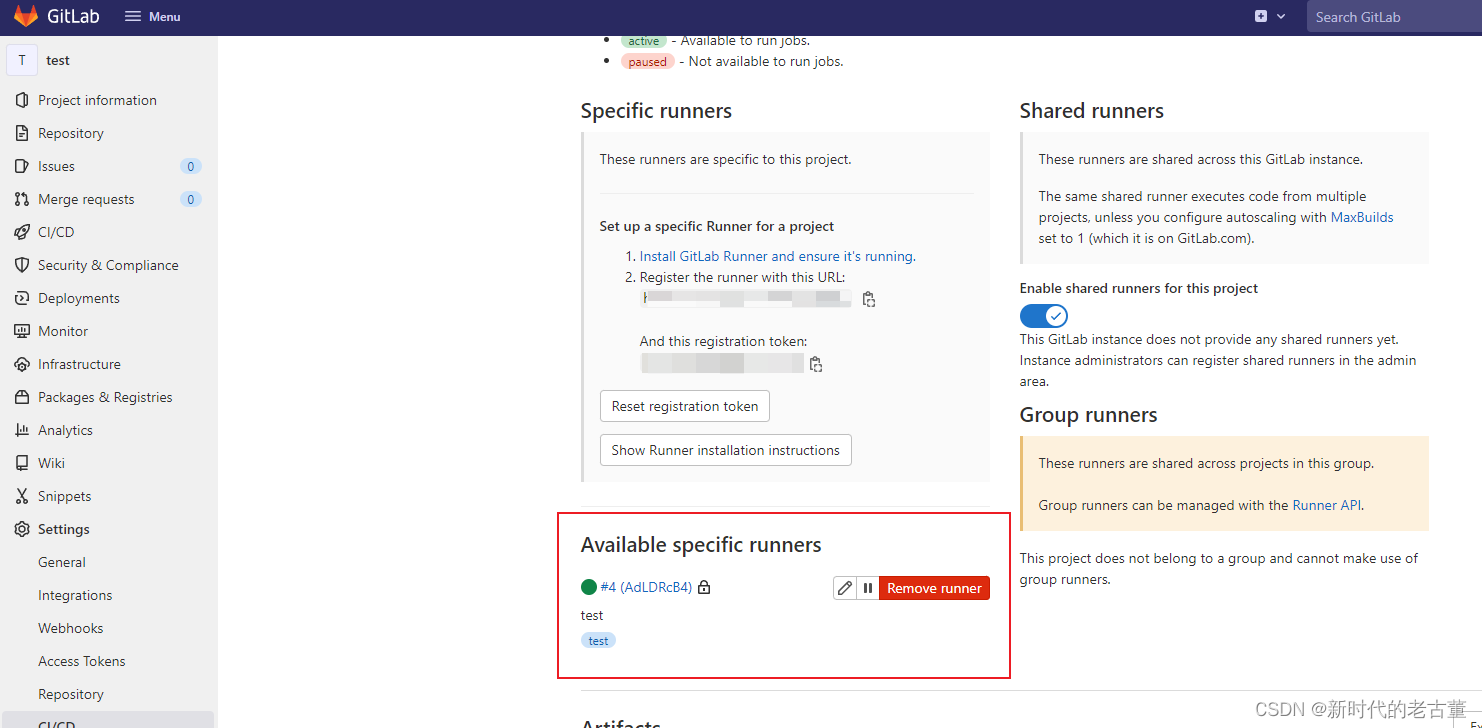 gitlab-runner 注册失败_panic: failed to register the runner. you may be h ...