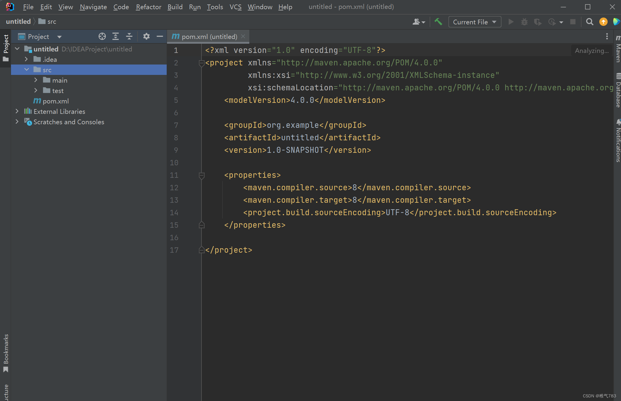 新版idea中新建maven项目没有src_idea 创建的model 添加src-CSDN博客