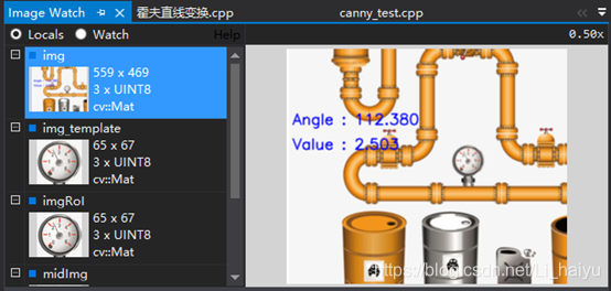 Opencv C表盘读数识别opencv C 利用霍夫变换检测并识别表盘指针 Csdn博客 