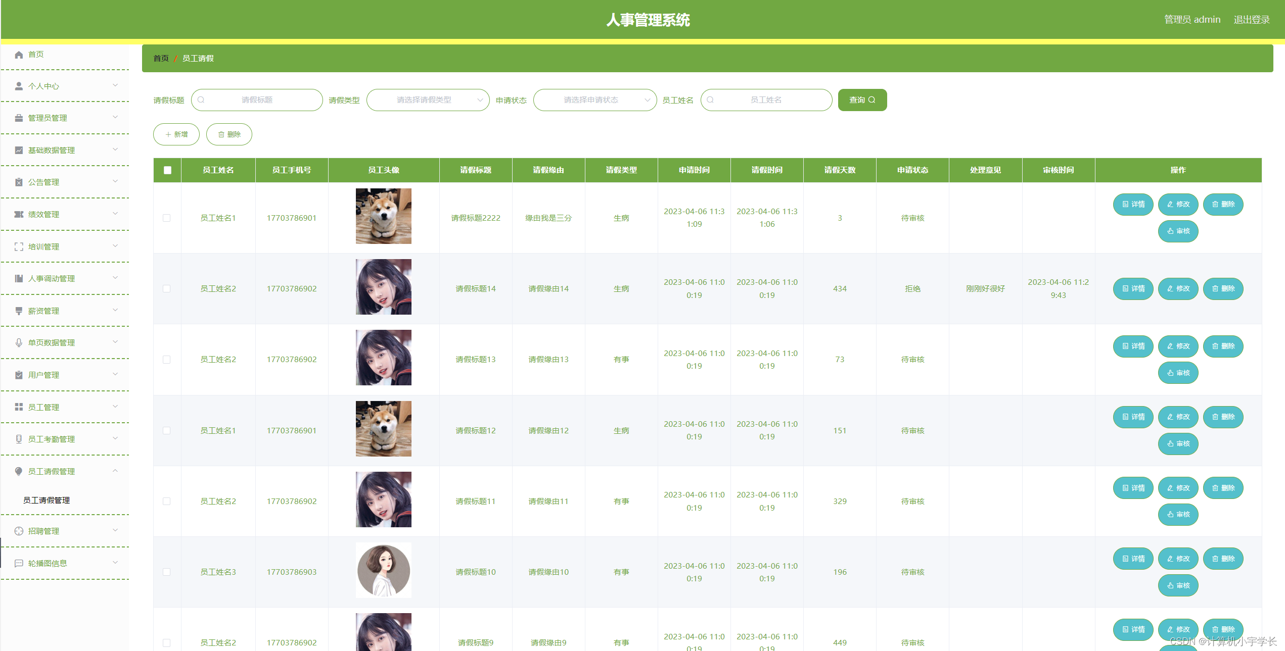 【毕业设计】基于springbootvue的人事管理系统基于springbootvue的人力资源管理系统论文 Csdn博客