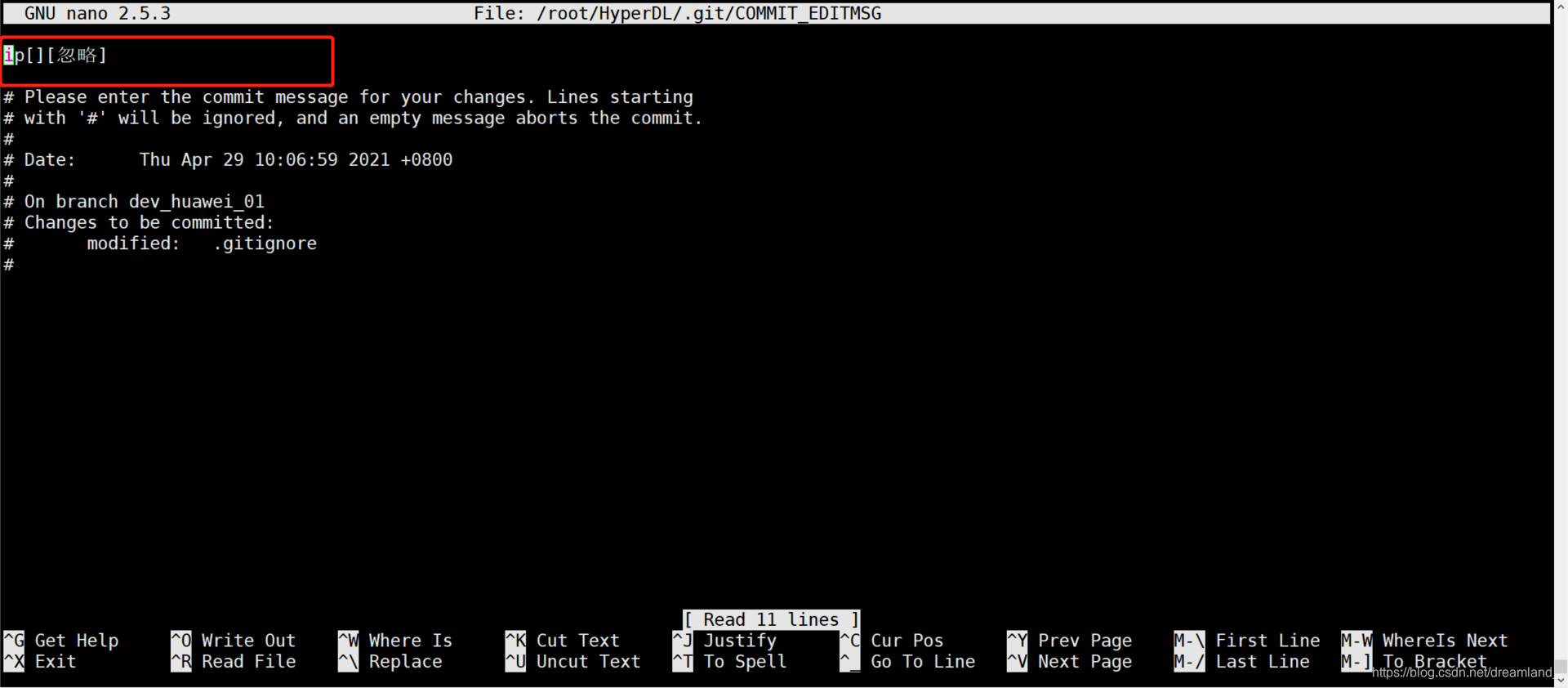 Git 修改commit以及退出nanogit Commit Nano Csdn博客 2670