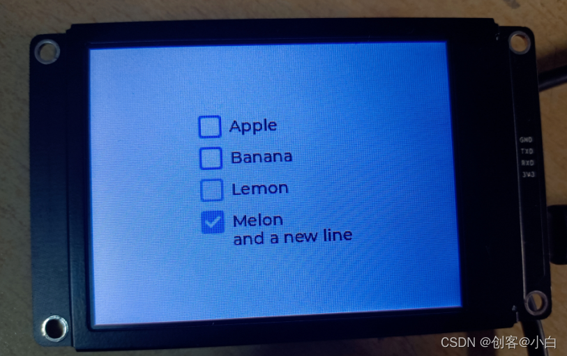 LVGL学习记录：Checkbox复选框_lvgl 设置checkbox的大小-CSDN博客