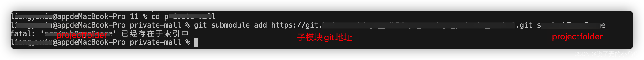 Git Submodule ‘xxxx‘ 已经存在于索引中 解决办法 Csdn博客
