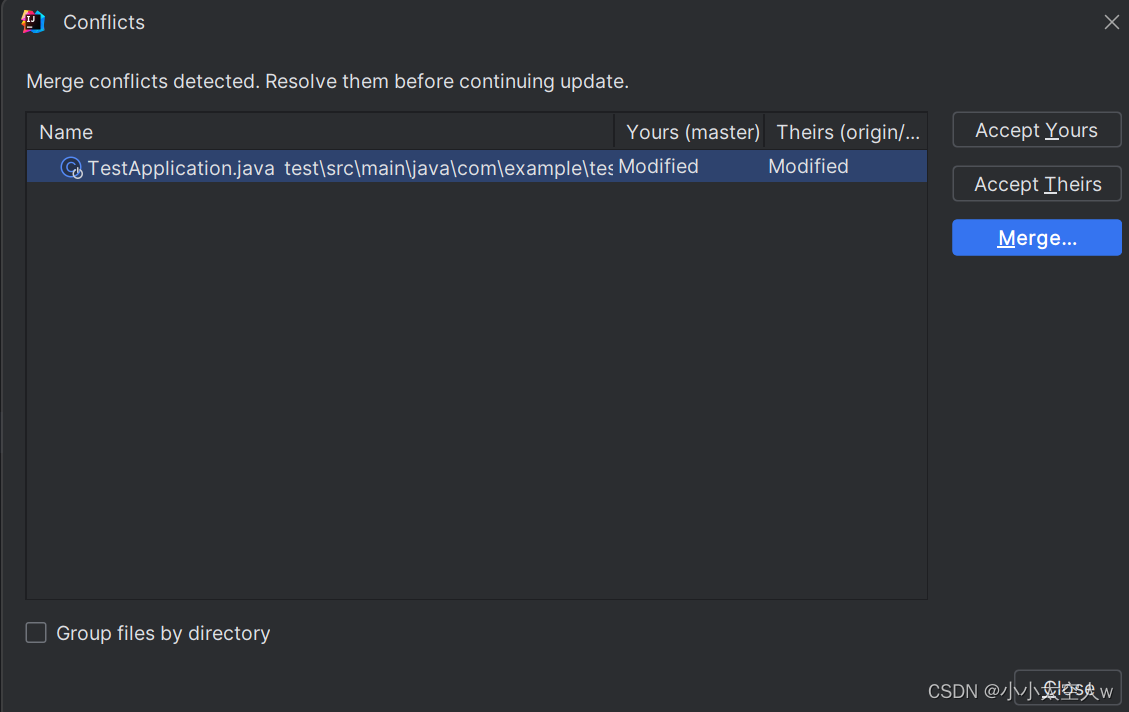 IDEA解决Git冲突详解_idea提交git时提示冲突-CSDN博客