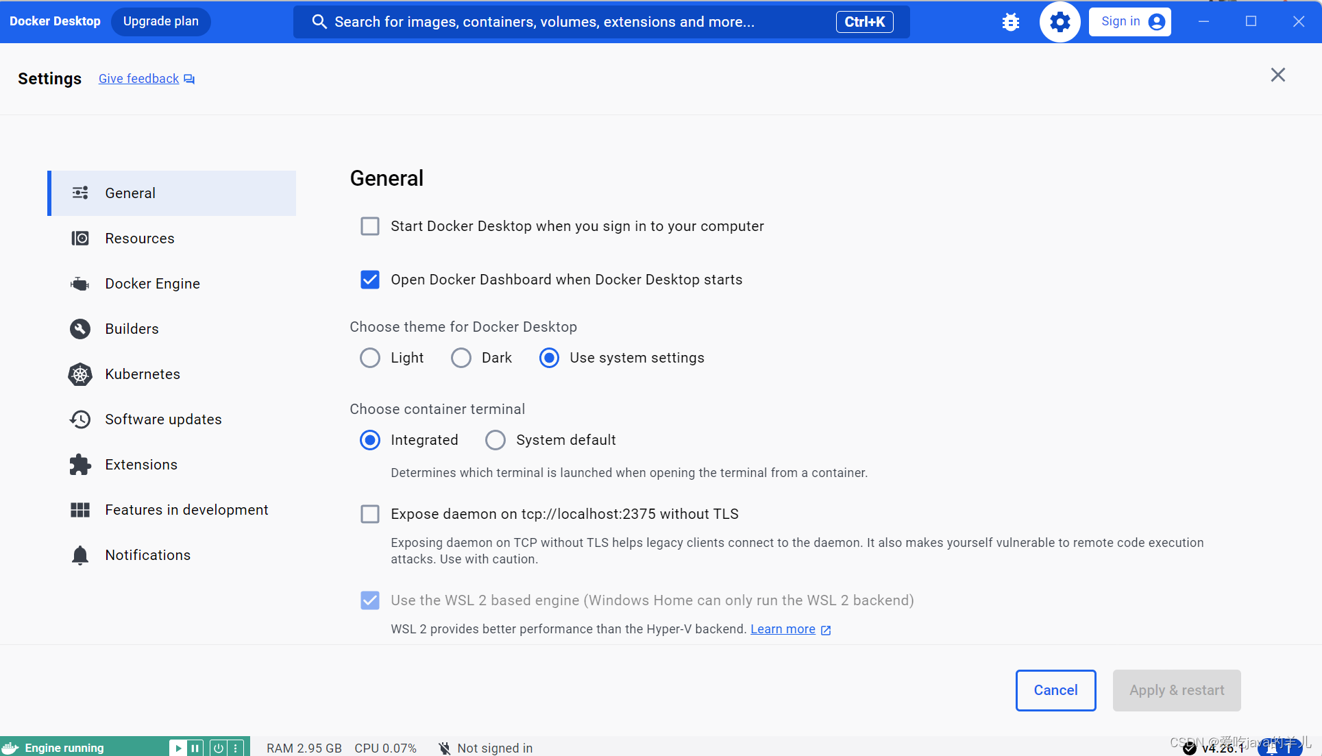 解决在Windows11上新安装的Docker Desktop一直显示“starting the Docker Engine“登录不上去的问题_win11docker一直starting-CSDN博客