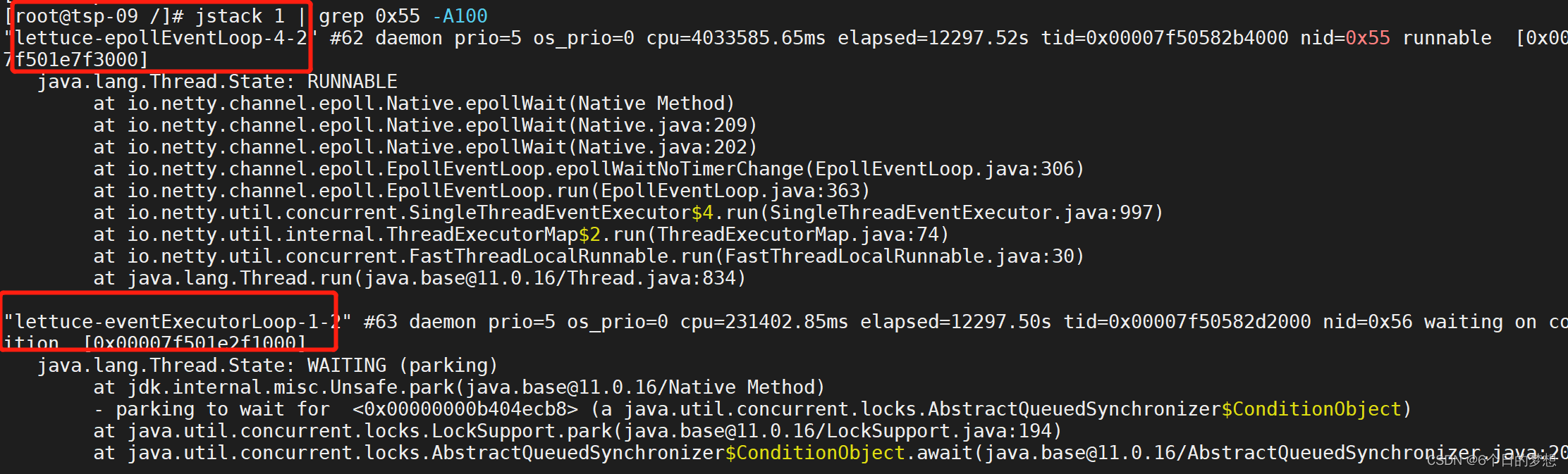 一次线上cpu近200%的问题排查_lettuce-eventexecutorloop-CSDN博客