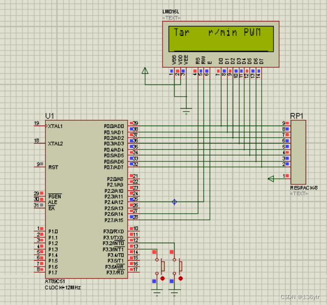 【51单片机】Proteus仿真 LCD1206（有大坑！！！_proteus lcd1602忙-CSDN博客