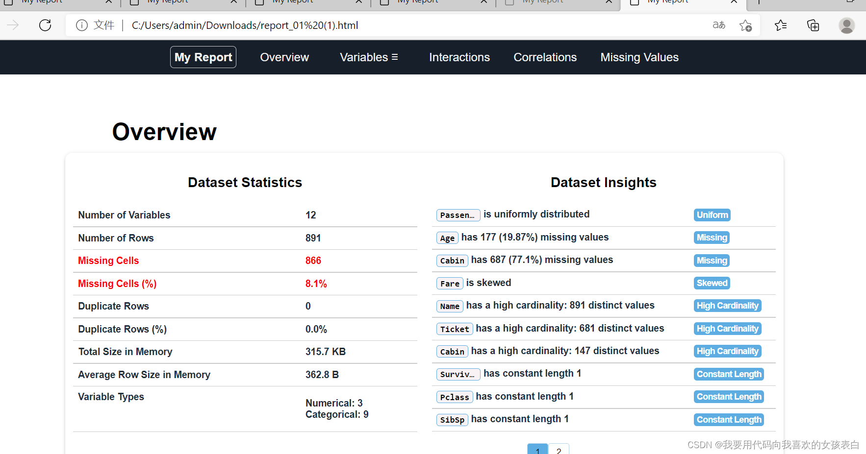 Python的库dataperp读取excel和csv_pip install -u dataprep-CSDN博客