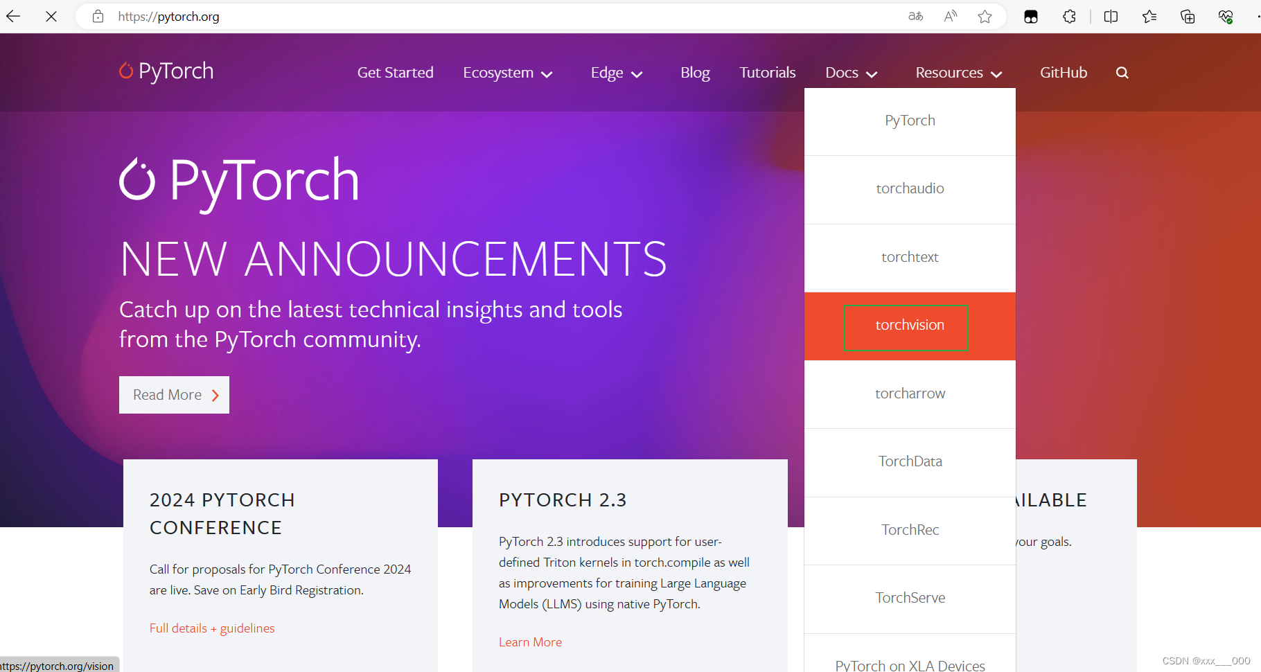 pytorch中Torchvision数据集_torchvision官网-CSDN博客