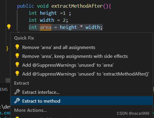VS Code之Java代码重构和源代码操作_vscode java 重构-CSDN博客