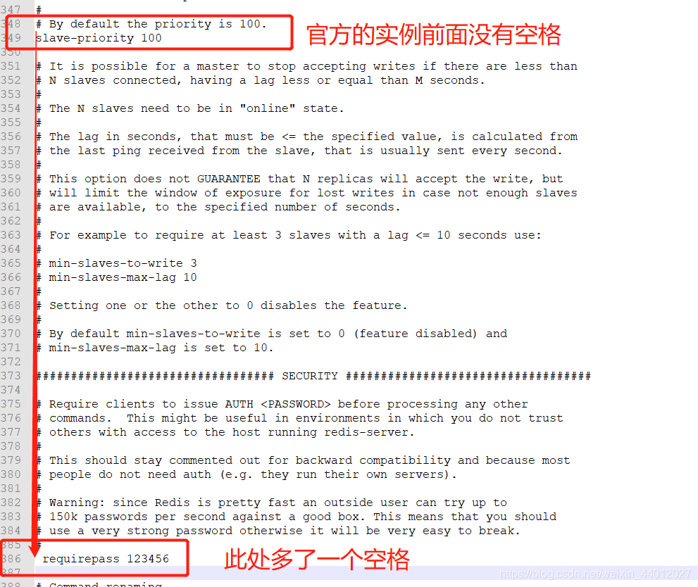 Invalid argument during startup: unknown conf file parameter : requirepass ，已解决-CSDN博客