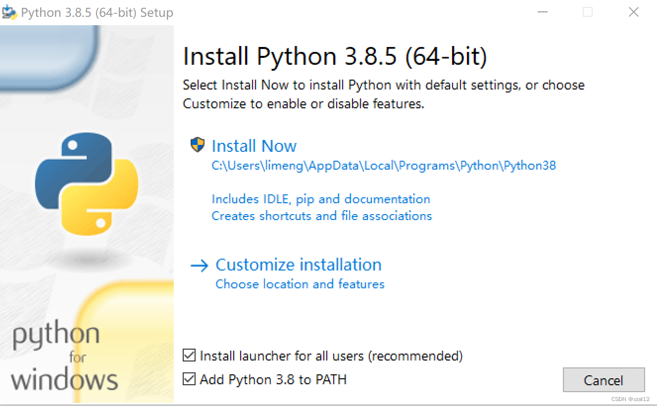 Python3.8.5版本下载步骤_python3.8下载-CSDN博客