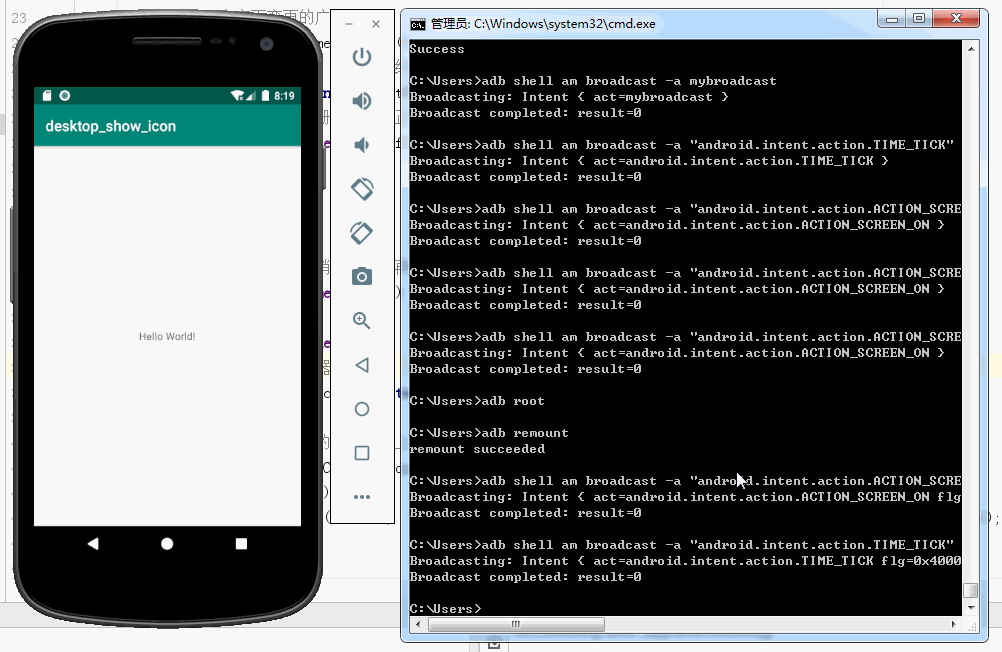 Android：adb发送系统广播及自定义广播_adb shell am broadcast -c语法-CSDN博客