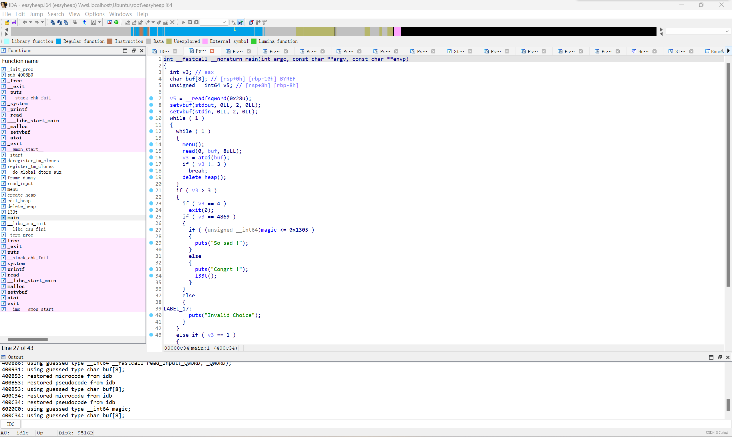 [BUUCTF]-PWN:[ZJCTF 2019]EasyHeap解析-CSDN博客