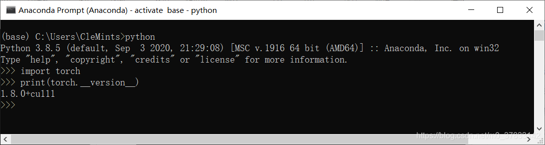 Windows快速安装Torch1.8.1+torchvision0.9最新教程_安装 torch torchvision windows-CSDN博客