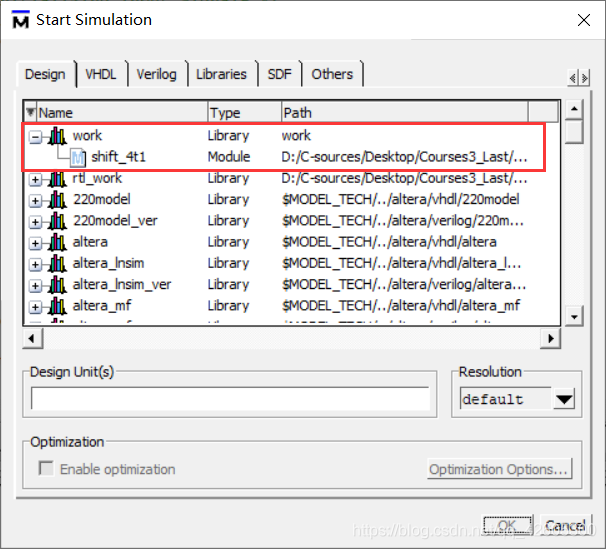 【Modelsim仿真】Start Simulation窗口中work的模块列表中没显示有tb_modelsim仿真找不到tb文件-CSDN博客