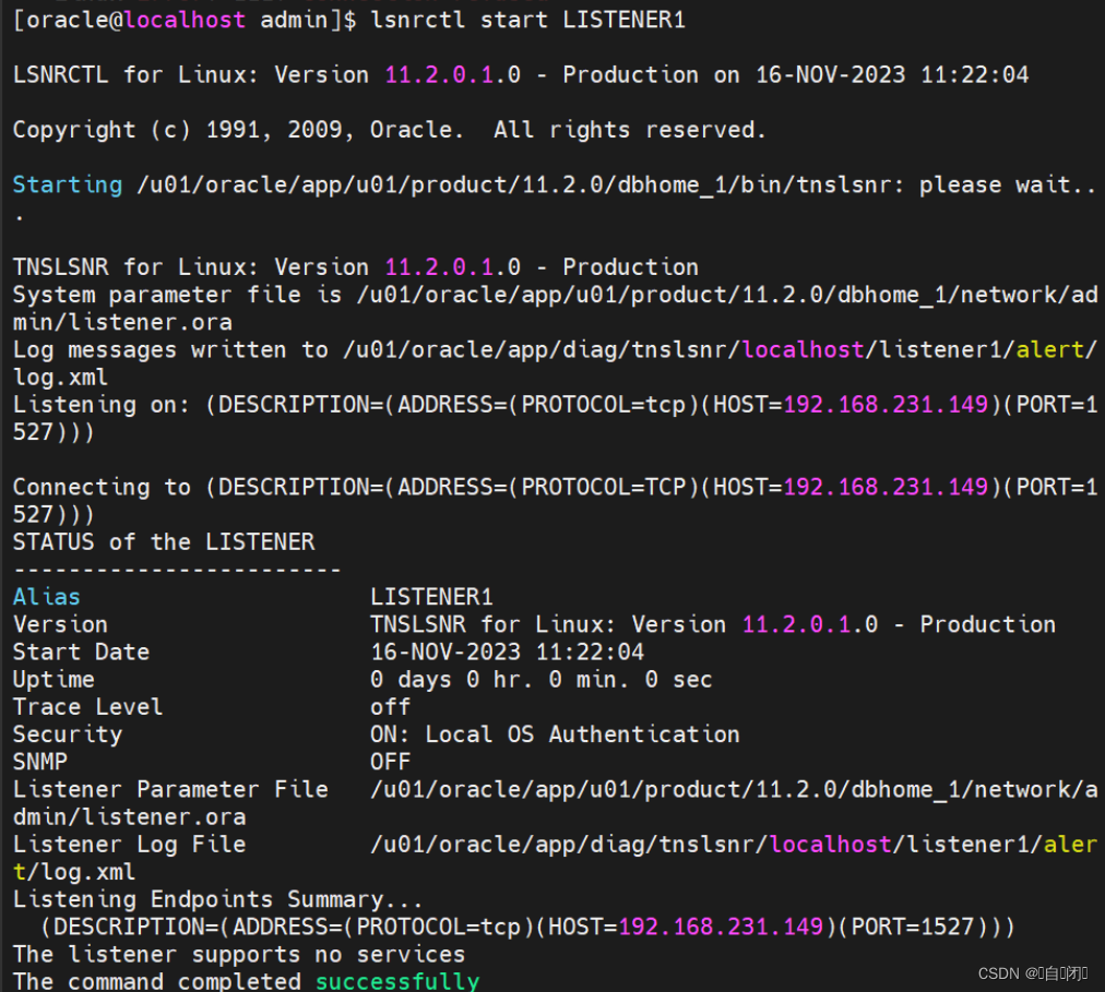 在listener.ora配置文件中配置listener 1527的监听并且使用tnsnames连接测试-CSDN博客