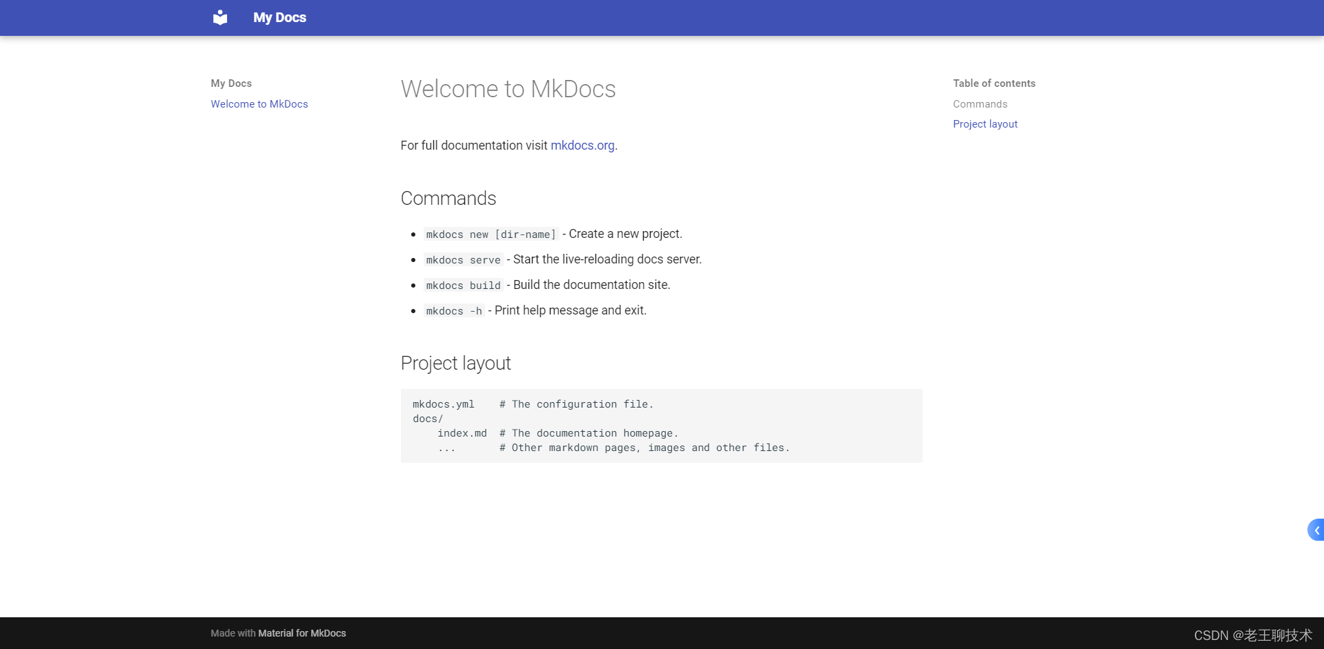 MkDocs 部署指南-CSDN博客