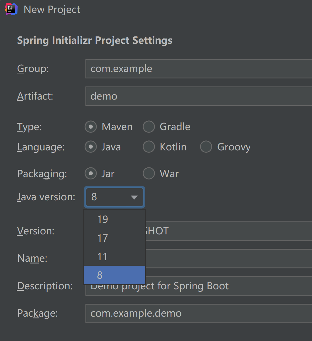 『踩坑记录』IDEA Spring initialzr新建Spring项目不能选择jdk8的解决方法_idea的spring initializr没有低版本-CSDN博客