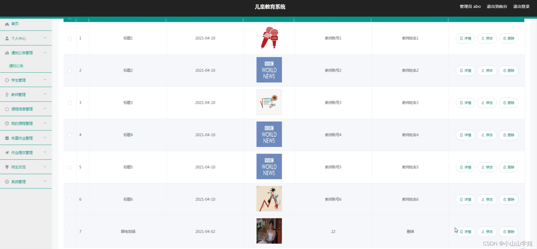 Java毕设项目儿童教育系统（java+VUE+Mybatis+Maven+Mysql）_有关教育的java项目-CSDN博客