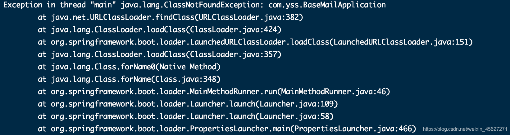 docker启动时出现此问题Exception in thread main java.lang.ClassNotFoundException ...