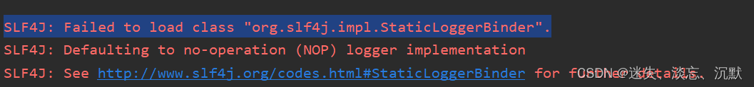 Failed to load class org.slf4j.impl.StaticLoggerBinder_slf4j: failed to load class "org.slf4j ...