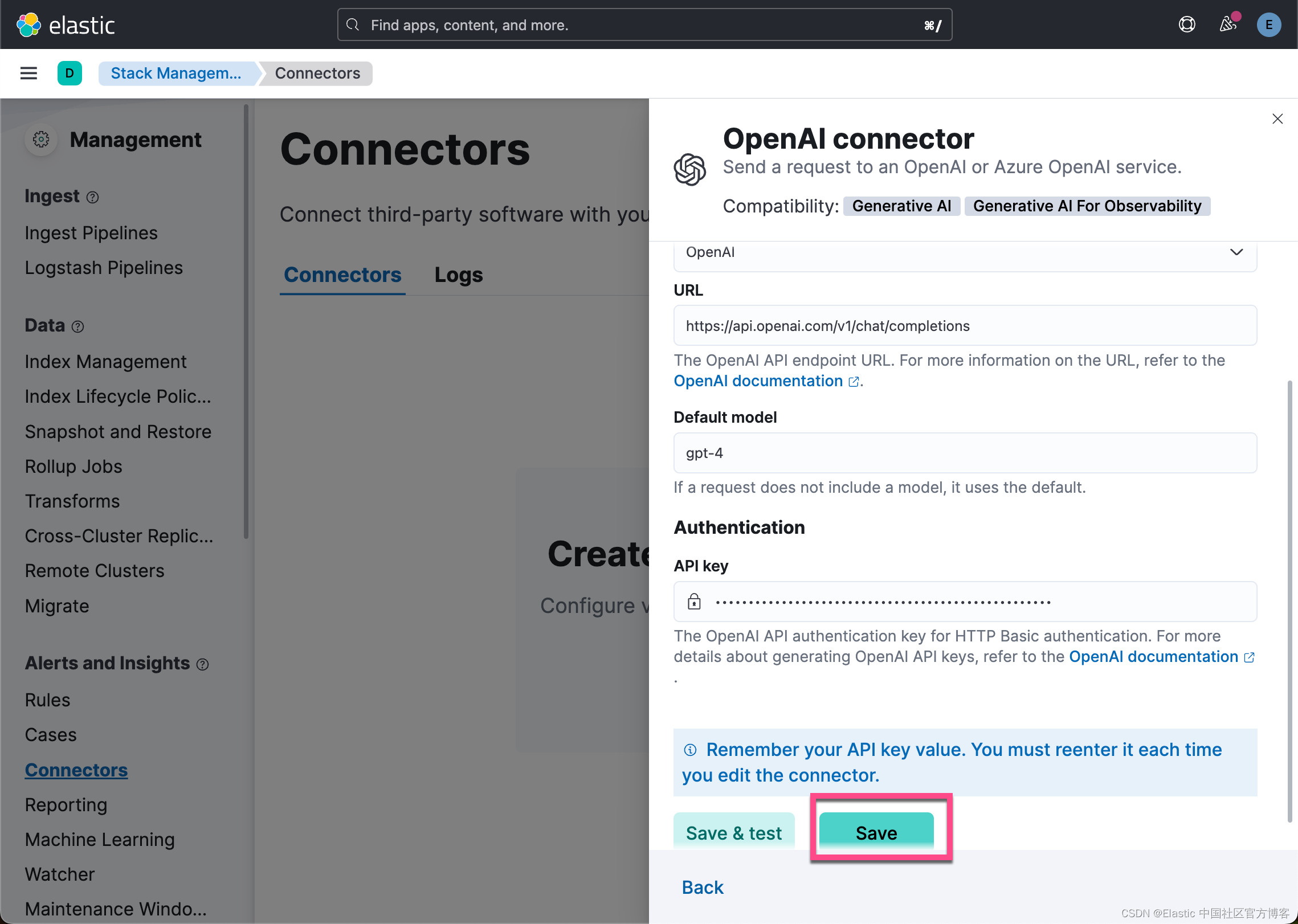 Elasticsearch：如何为 Elastic Stack 配置 AI Assistant_elastic stack observability-CSDN博客