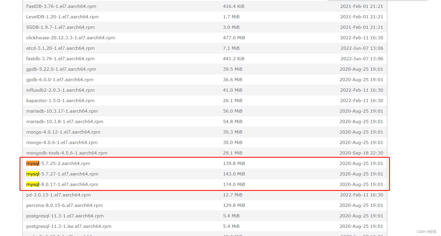 Linux安装mysql ( ARM架构，rpm包）_mysql arm64 驱动包-CSDN博客