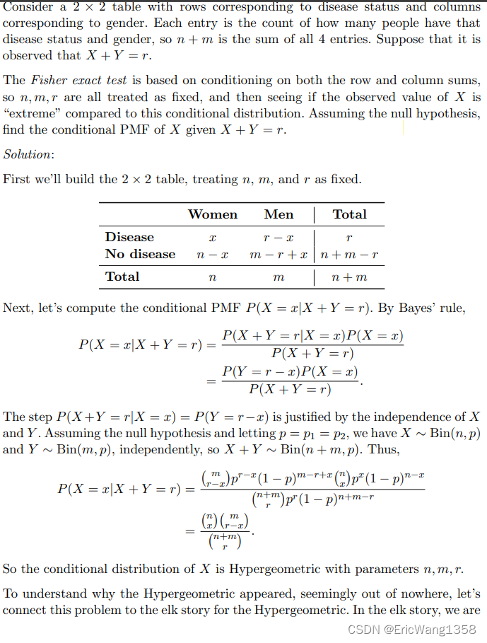[Prob] Fisher exact test_fisher's exact test-CSDN博客