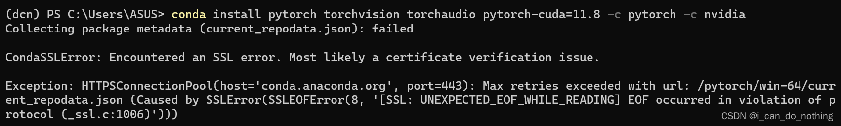 CondaSSL错误：证书验证问题与解决方法-CSDN博客