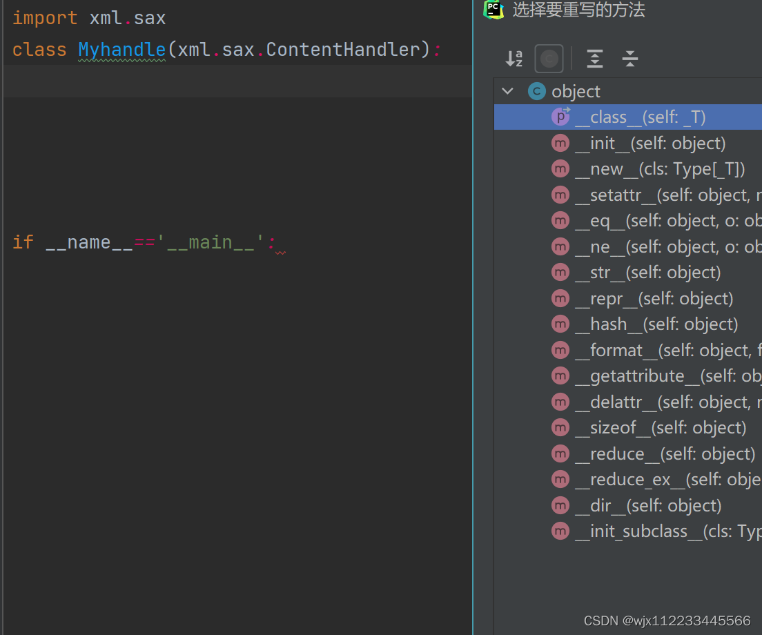 python 3.10 使用SAX对XML进行解析 需要重写:class xml.sax.handler.ContentHandler_python xml.sax ...