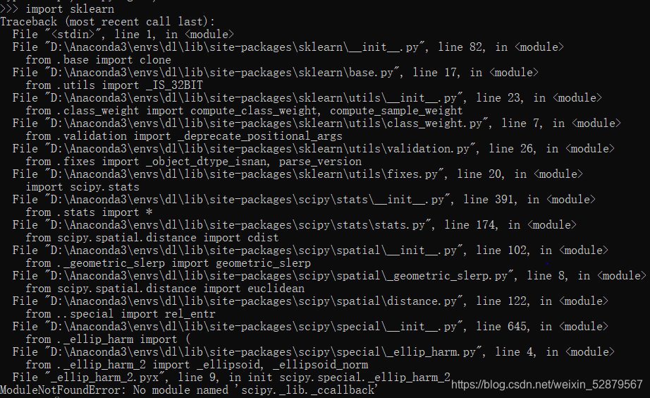 成功解决ModuleNotFoundError: No module named ‘scipy._lib._ccallback‘_modulenotfounderror: no module ...