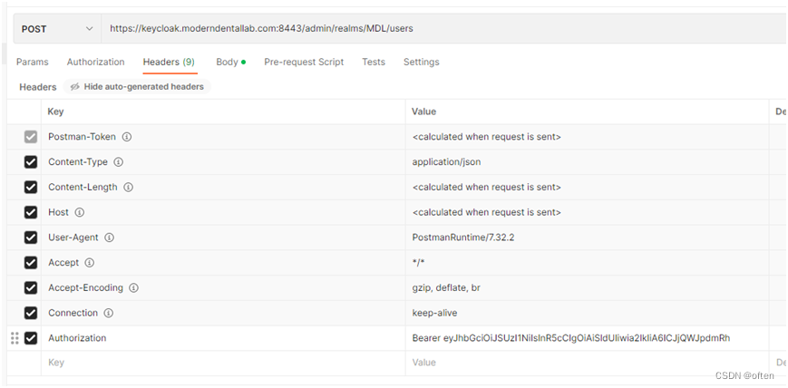 KeyCloak API调用配置_keycloak 获取token调用接口-CSDN博客
