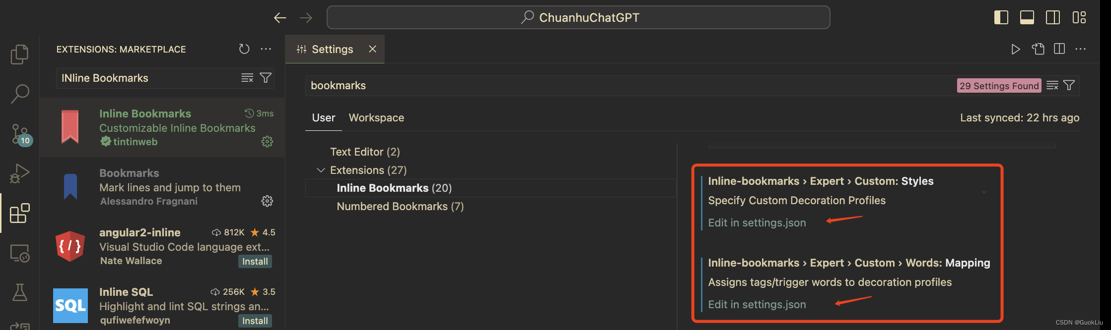 240207-3步设置VSCode插件Inline-Bookmarks自定义颜色及名称_vscode bookmarks插件-CSDN博客