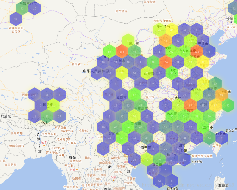 OpenLayer4与mapV结合蜂巢图效果_openlayers mapv-CSDN博客