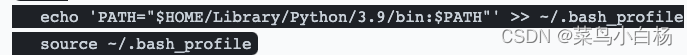 【MAC】WARNING: The scripts pip, pip3, pip3.11 and pip3.9 are installed in ‘/Users/yangxinyu ...