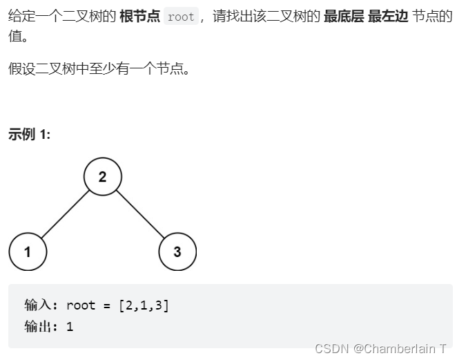 Leetcode.513. 找树左下角的值-CSDN博客