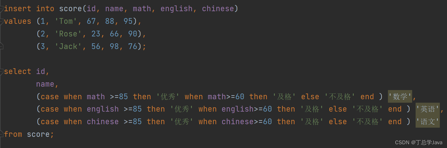 MySQL数据库，流程函数（if，ifnull，case when then else end）_mysql then语句数据库-CSDN博客