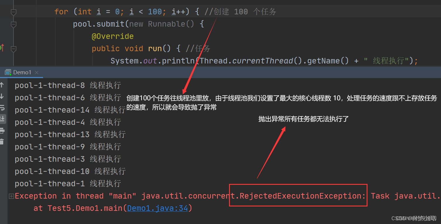 JAVA——线程池_executor.getqueue().put-CSDN博客