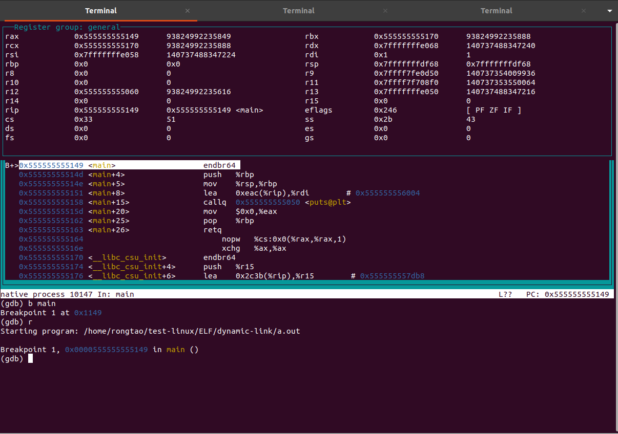 gdb layout regs： GDB显示详细指令和寄存器信息-CSDN博客