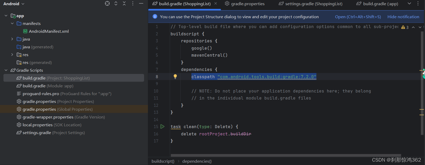 Android Studio导入工程各类问题解决方案_could not resolve plugin artifact 'com.android.app-CSDN博客