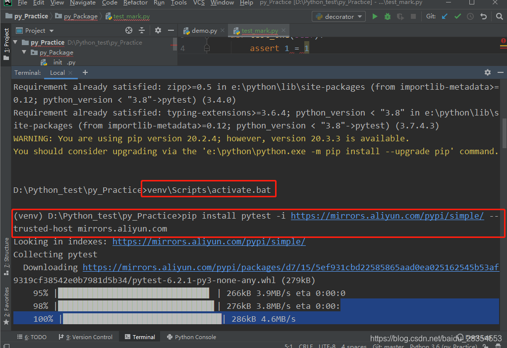 2021-01-09pycharm项目如何切换到虚拟环境中安装第三方库_python_想飞上天的皮皮猪-魔乐社区